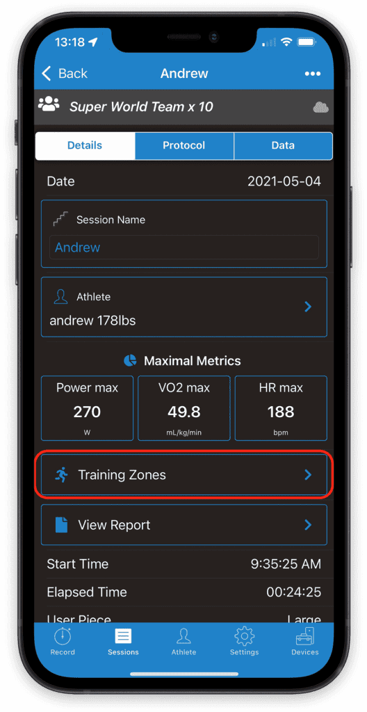 Ventilatory Thresholds - VO2 Master